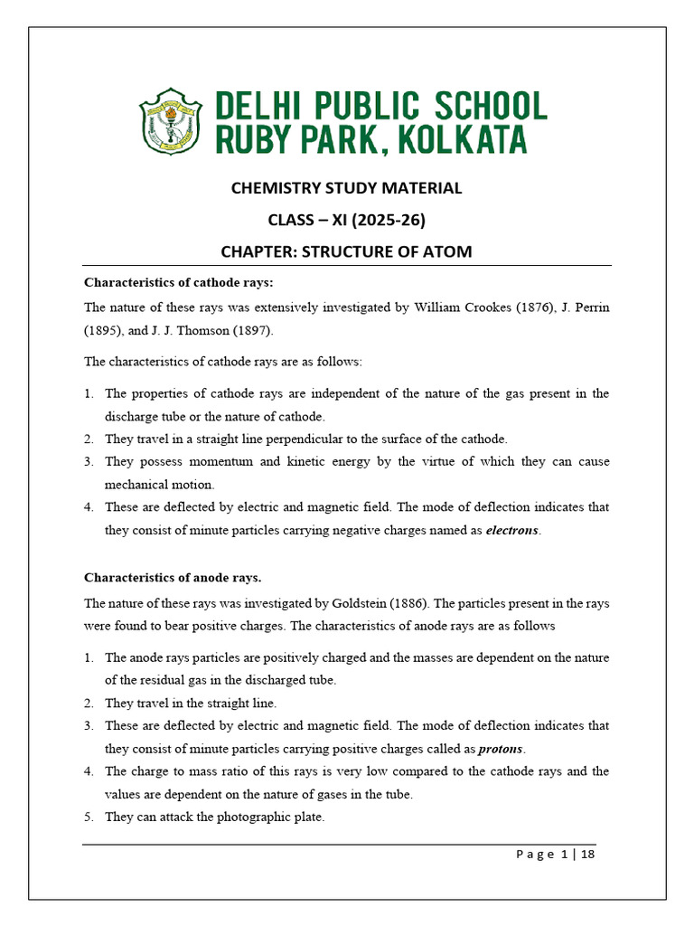 Structure of Atom | PDF | Atomic Orbital | Electron