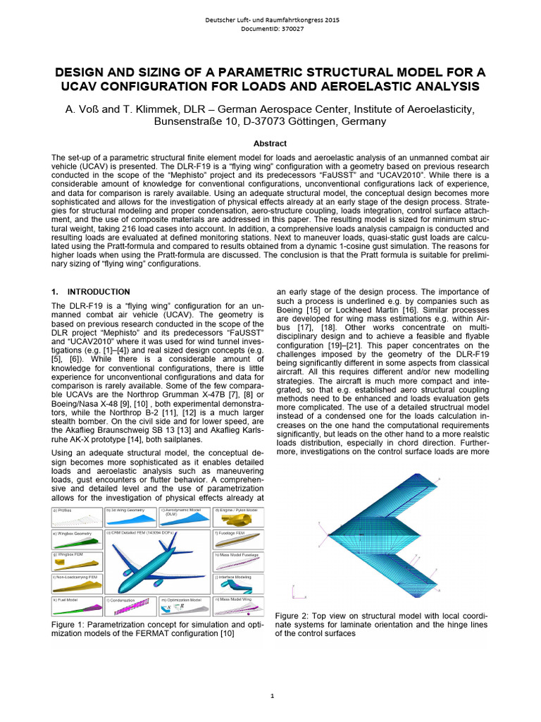 Design and Sizing of a Parametric Struct | PDF | Force | Flight Control Surfaces