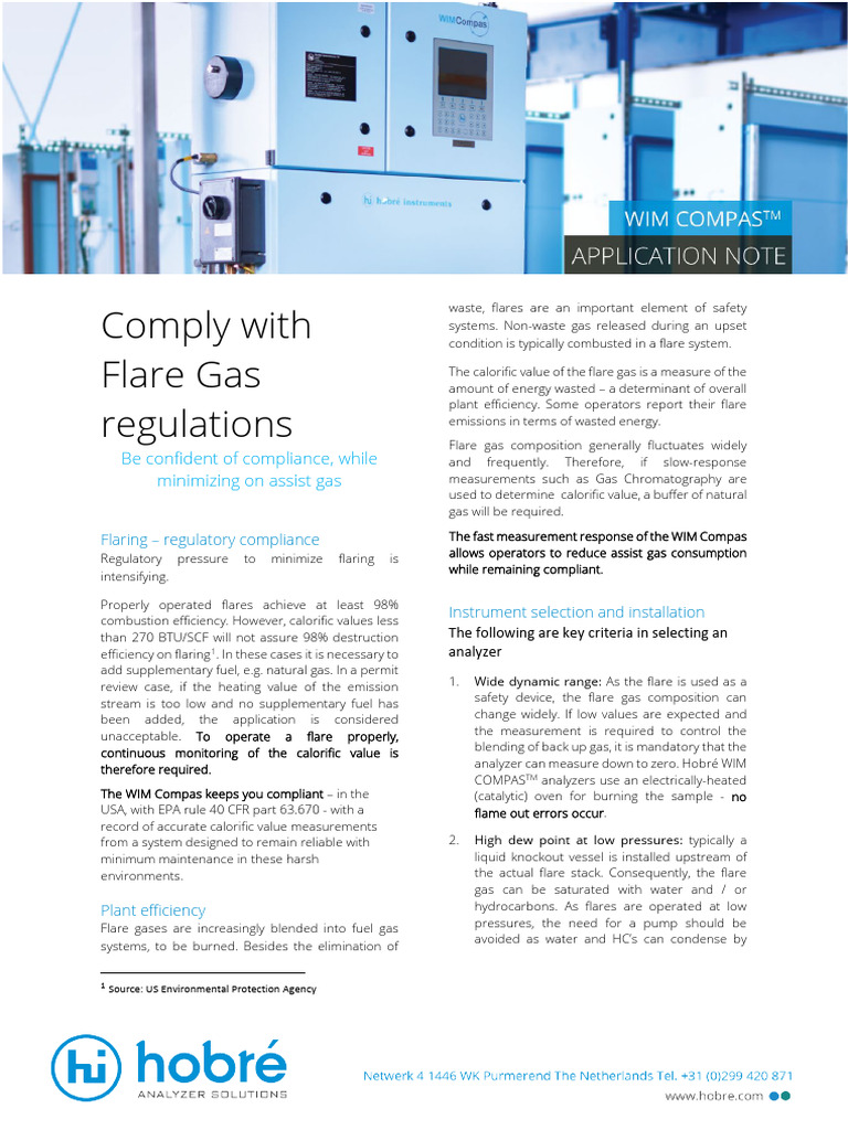 Flare Gas Compliance Solutions Guide | PDF | Combustion | Gases