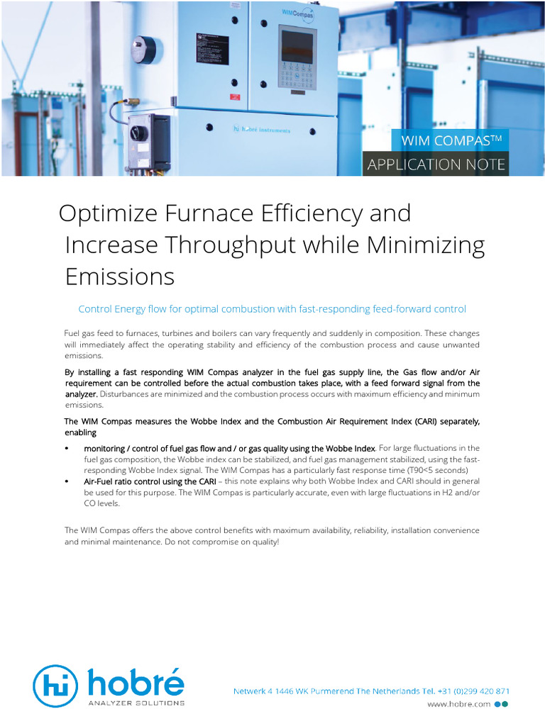 Hobre WIM Compas - Combustion Control | PDF | Combustion | Fuels