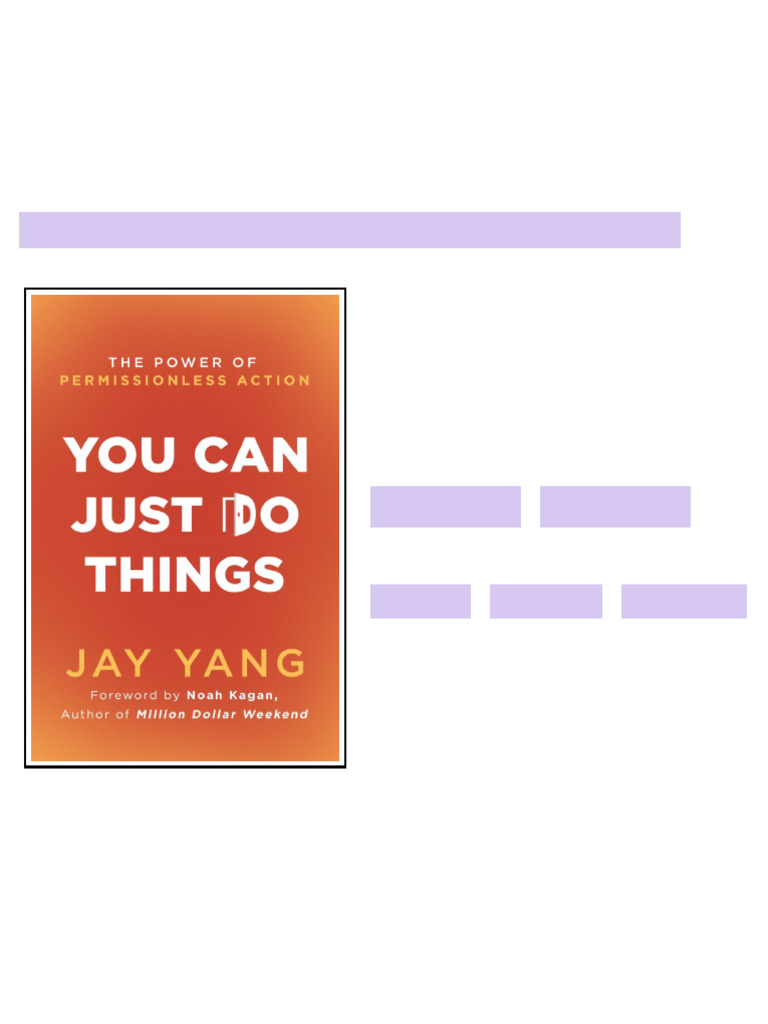 You Can Just Do Things ebook revised release 2026 | PDF