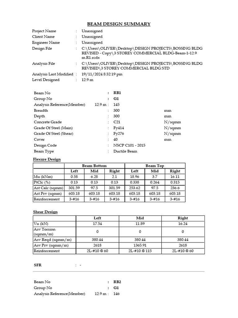 BEam RF | PDF | Beam (Structure) | Bending