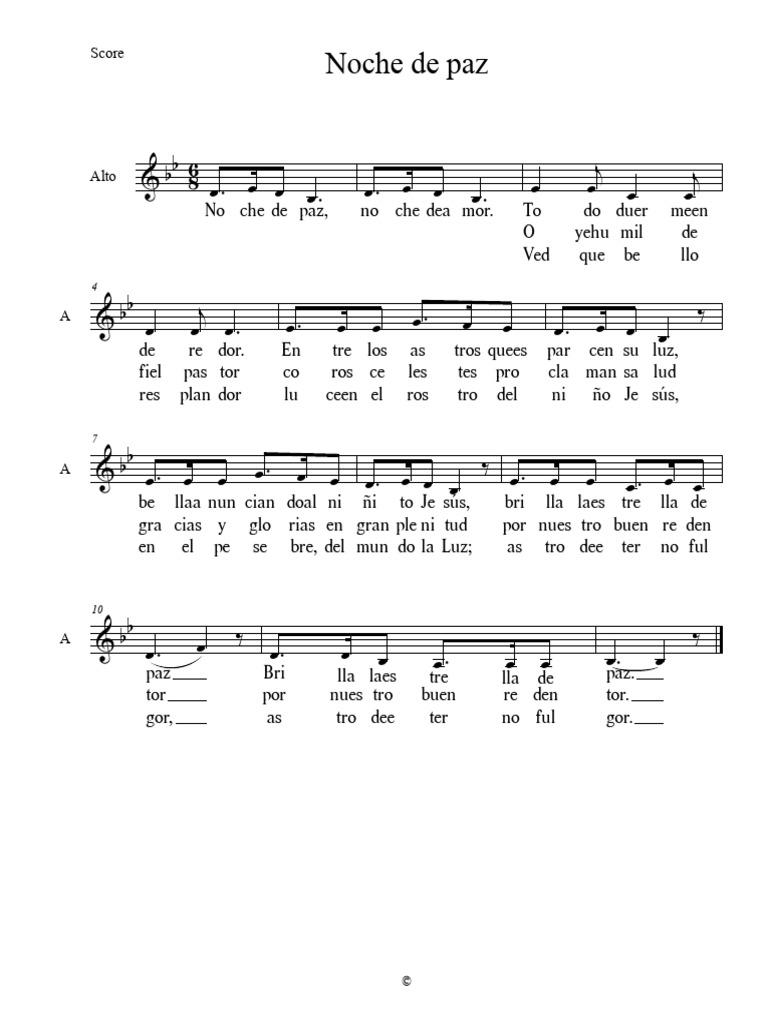 Noche de Paz-contralto | PDF