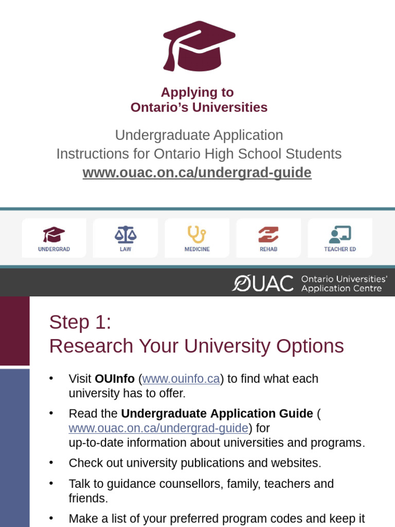 Ontario University Application Guide | PDF | Computing