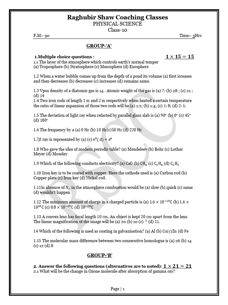 PHYSICAL SCIENCE-12 remake | PDF | Gases | Sodium