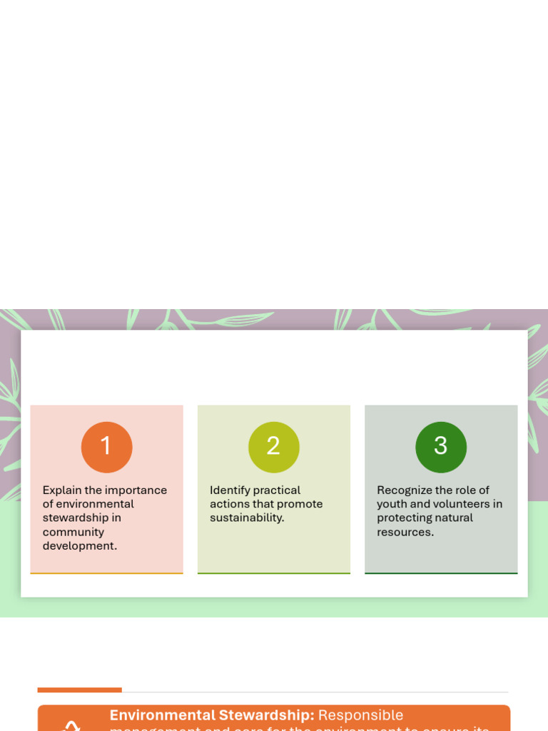 Environmental Stewardship in Communities | PDF | Environmental ...