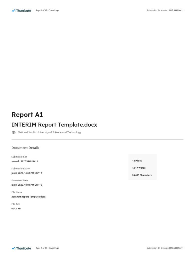 INTERIM Report Template | PDF | Citation | Quotation Mark