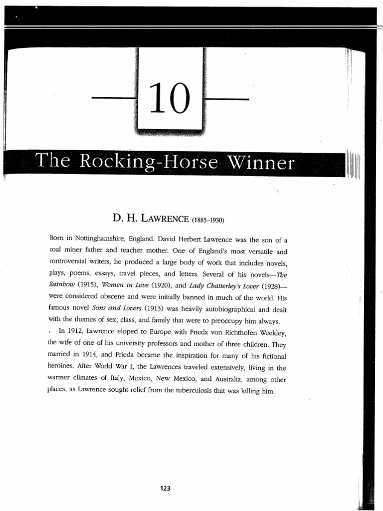 The Rocking Horse Winner | PDF