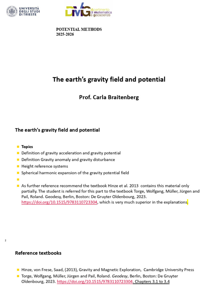 2 Gravity Field Basics | PDF | Force | Potential Energy
