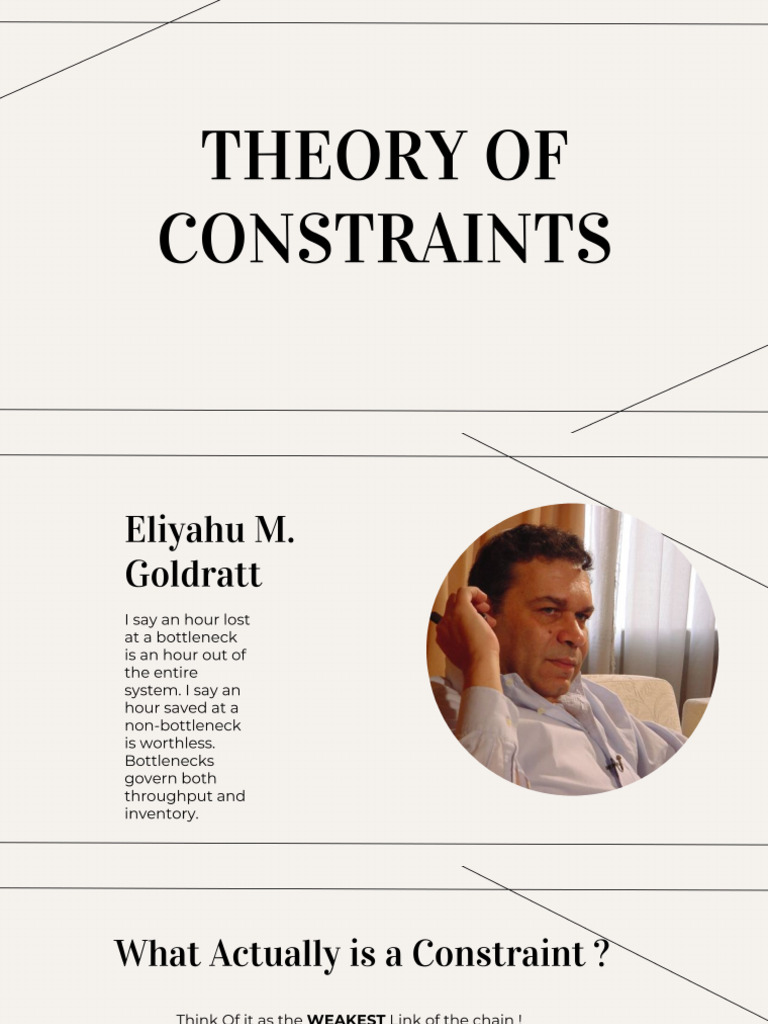 Theory of Constraints | PDF