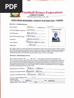 Mpira Connect Football Registration Form | PDF