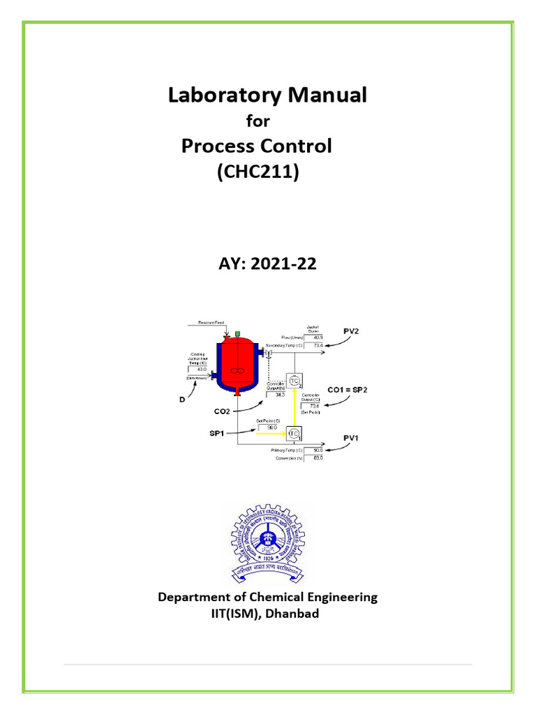 Process Control Lab CHC211_18thMay | PDF | Thermometer | Temperature
