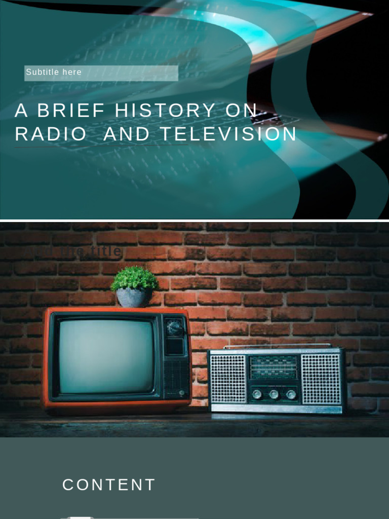 History of Radio and Television | PDF | Television | Radio