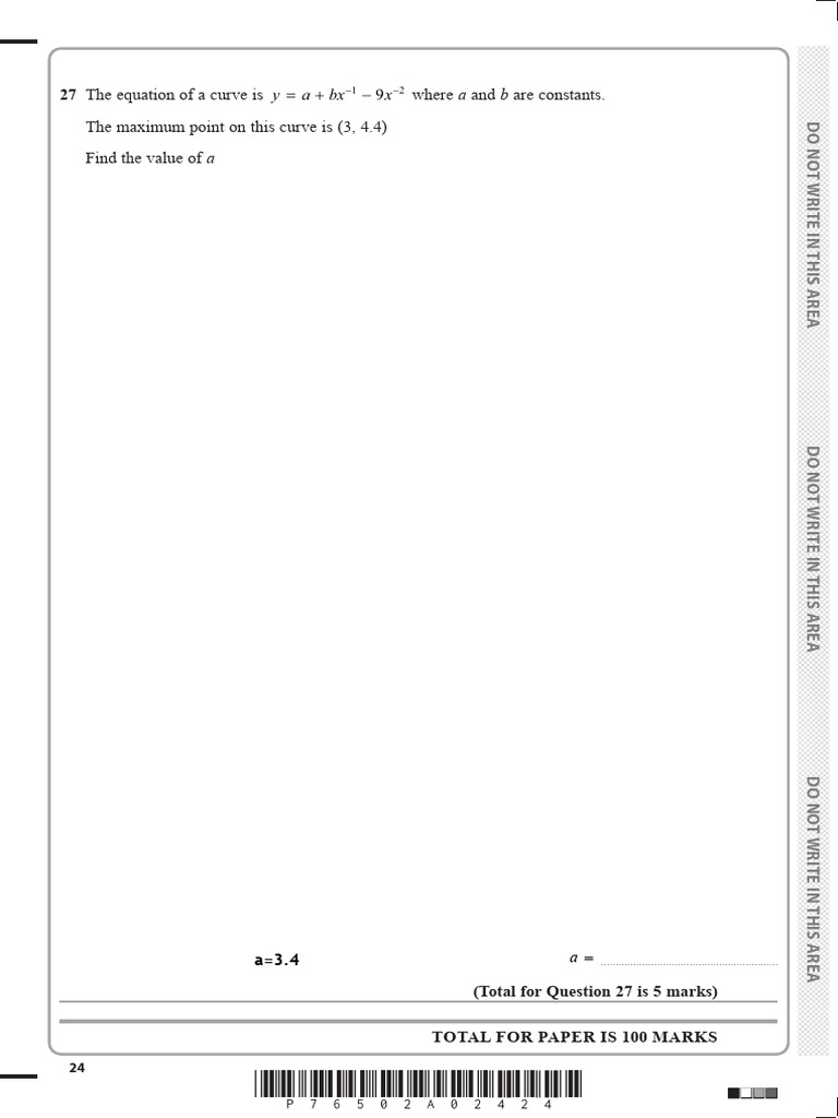 Curve Equations and Differentiation Problems | PDF | Area | Tangent