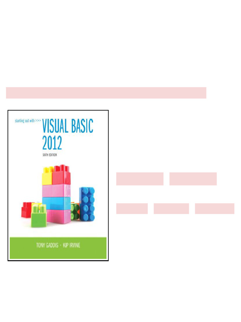 Solution Manual for Starting Out With Visual Basic 2012, 6th Edition Gaddis, Irvine full ...
