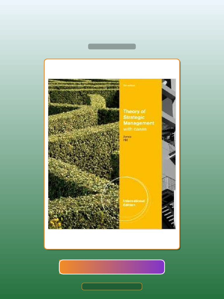 Test Bank for Theory of Strategic Management With Cases International ...