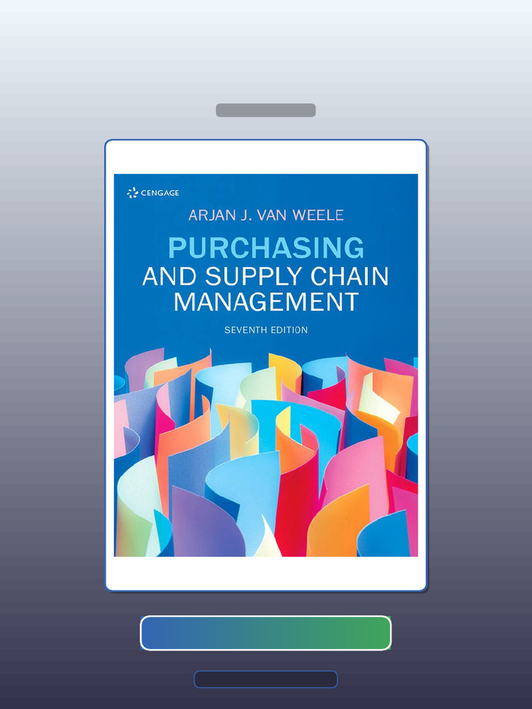 Urchasing and Supply Chain Management 7th Edition by Van Weele E-book ...
