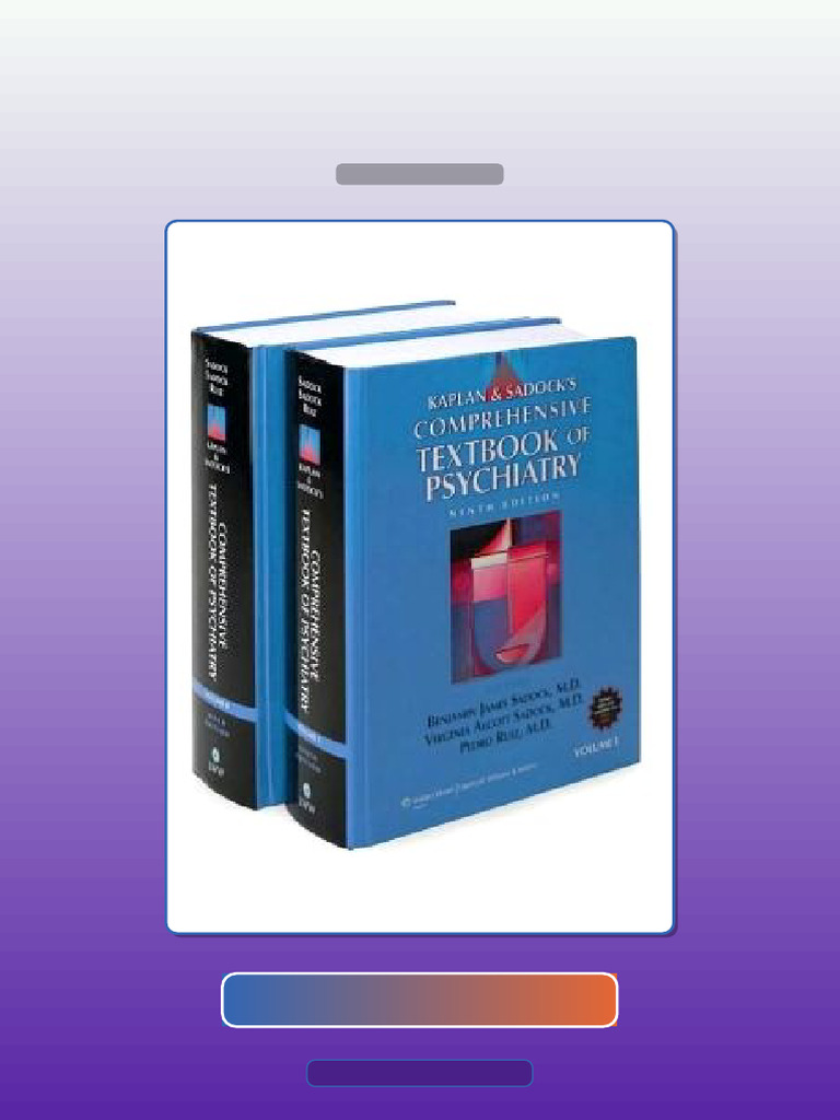 Kaplan and Sadocks Comprehensive Textbook of Psychiatry 9th Edition E ...
