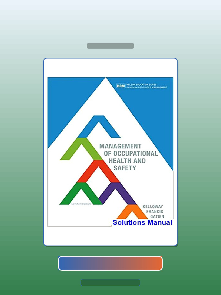 Test Bank for Management of Occupational Health and Safety Canadian 7th ...