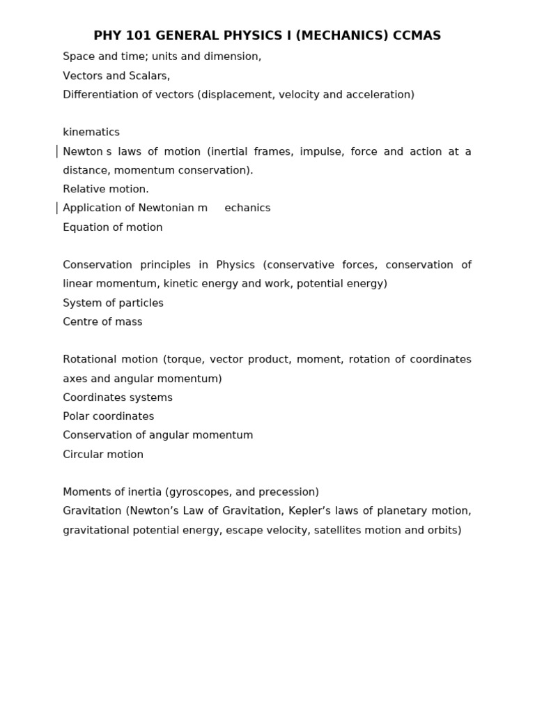 Intro to Mechanics: Key Concepts in Physics | PDF