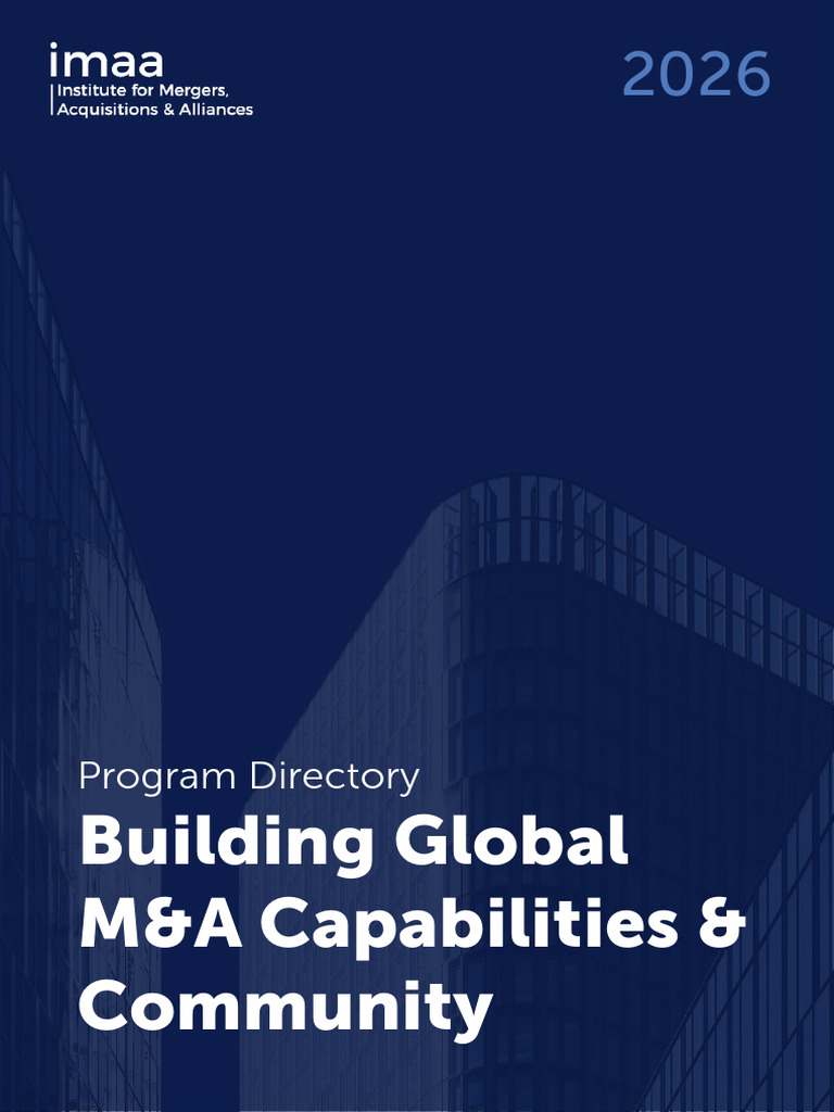 IMAA Brochure Copy | PDF | Mergers And Acquisitions | Human Resource ...