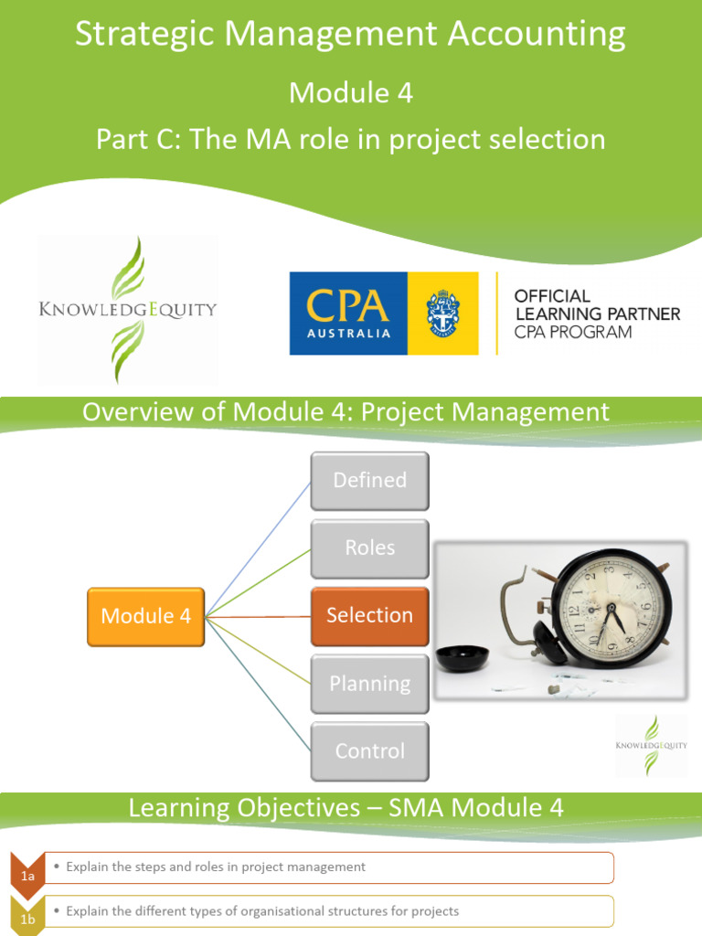 SMA 2023 S1 Module 4 Candidate Slides Part C | PDF | Discounted Cash Flow | Project Management