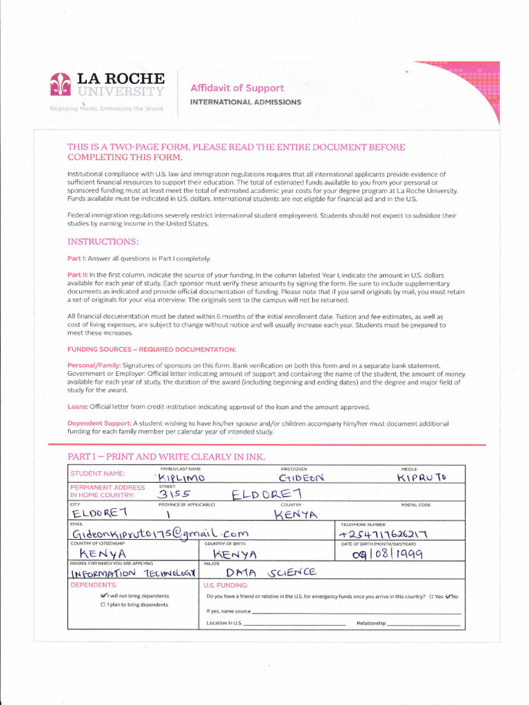 Gideon Kiplimo Affidavit | PDF | Cost Of Living