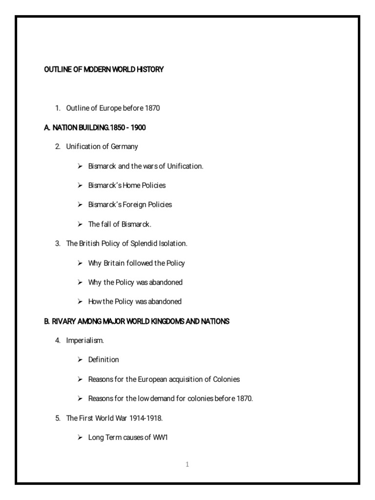 Modern World History-1 | PDF