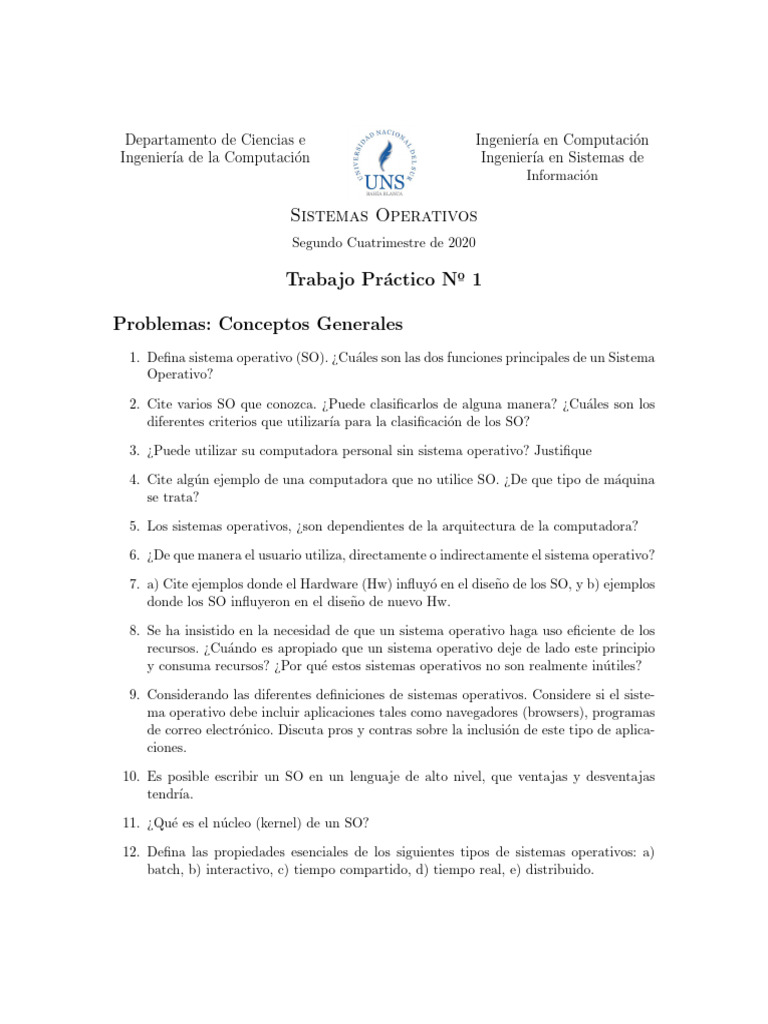 Practico 1 | PDF | Sistema operativo | Kernel (sistema operativo)