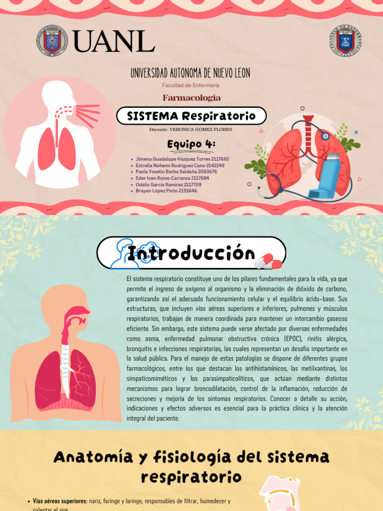 EQ4-SIST.RESP.-FARMA.pdf 1 farmacología | PDF | Pulmón | Asma