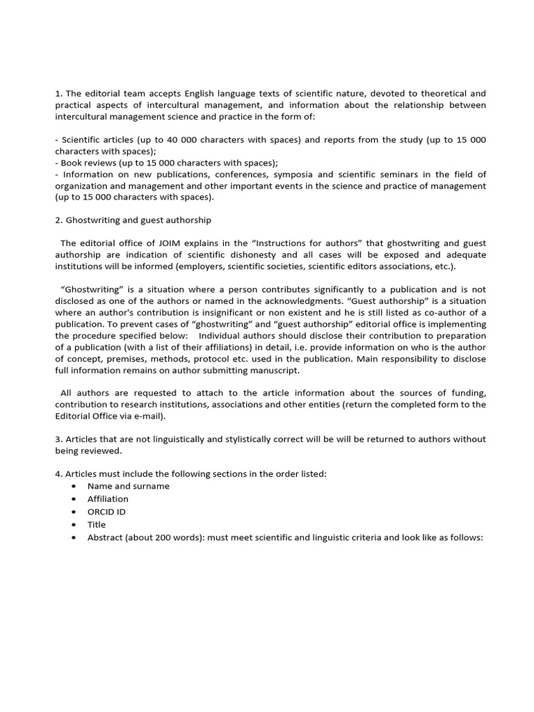 information-for-authors_17-08-2020 | PDF | Apa Style | Abstract (Summary)