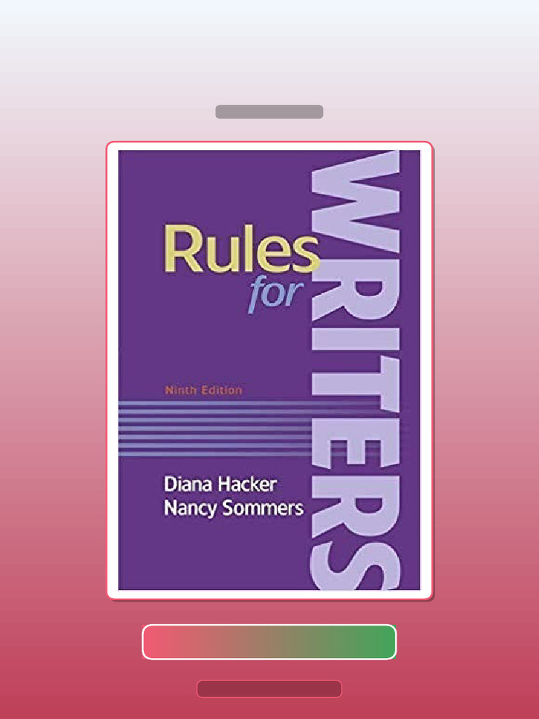 Rules for Writers 9th Edition by Diana Hacker E-book Testbank Solutions ...