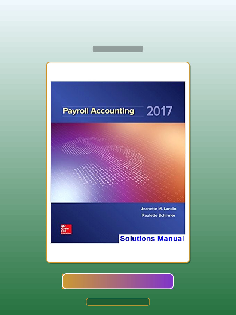 Test Bank for Payroll Accounting 2017 3rd Edition Landin | PDF ...