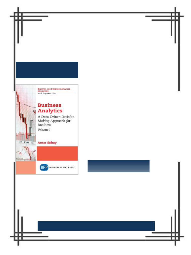 Business Analytics A Data Driven Decision Making Approach for Business Volume I 1st Edition Amar ...