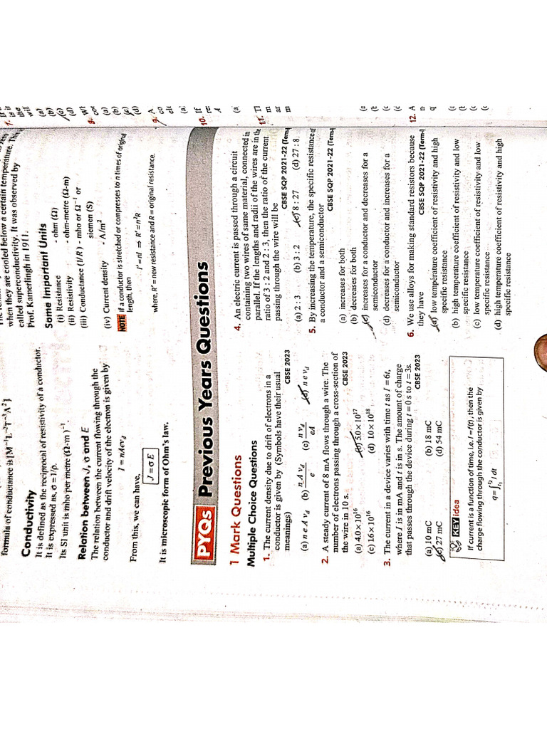 Current Electricity Cbse | PDF