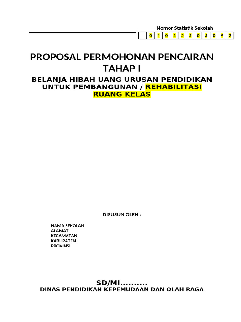 Permohonan Pencairan Hibah Pendidikan | PDF