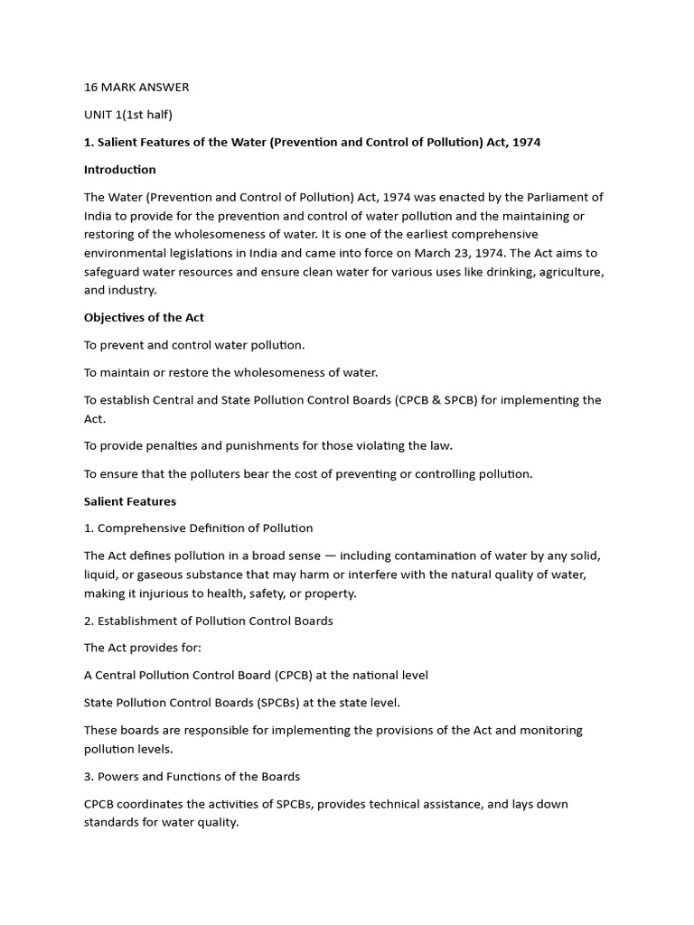 ELI 16 MARK | PDF | Water Quality | Effluent