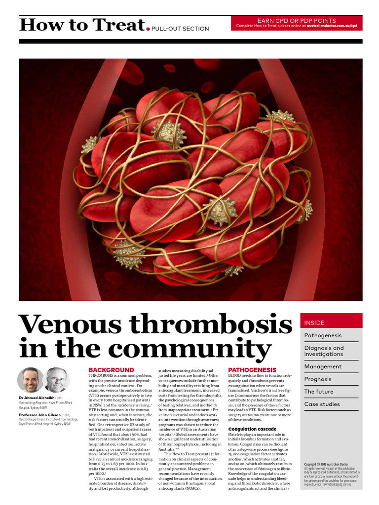 Venous Thrombosis | PDF | Coagulation | Thrombosis