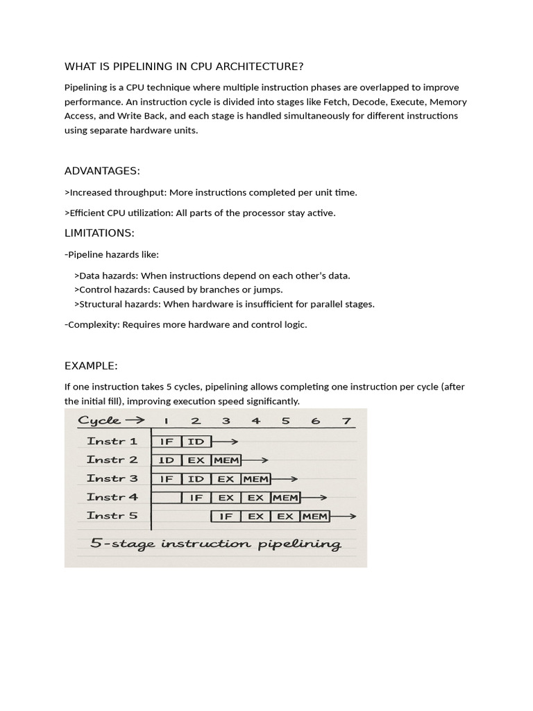 Understanding CPU Pipelining Techniques | PDF