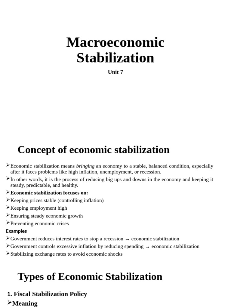 Macroeconomic Stabilization | PDF | Inflation | Recession