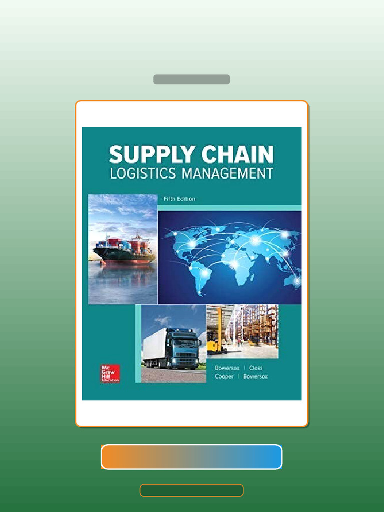Supply Chain Logistics Management 5th Edition by Donald Bowersox E-book ...