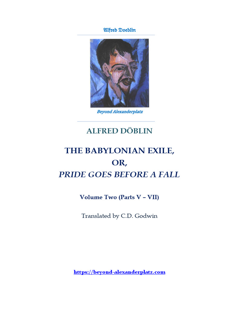 Döblin, Alfred - The Babylonian Exile, Volume 2 [tr. Godwin] (C. Godwin ...