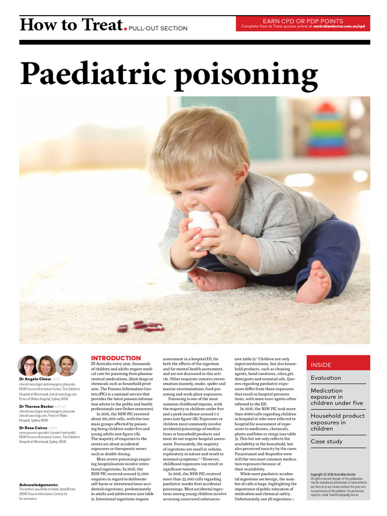 Paediatric Poisoning: Risks & Safety Tips | PDF | Opioid | Drugs