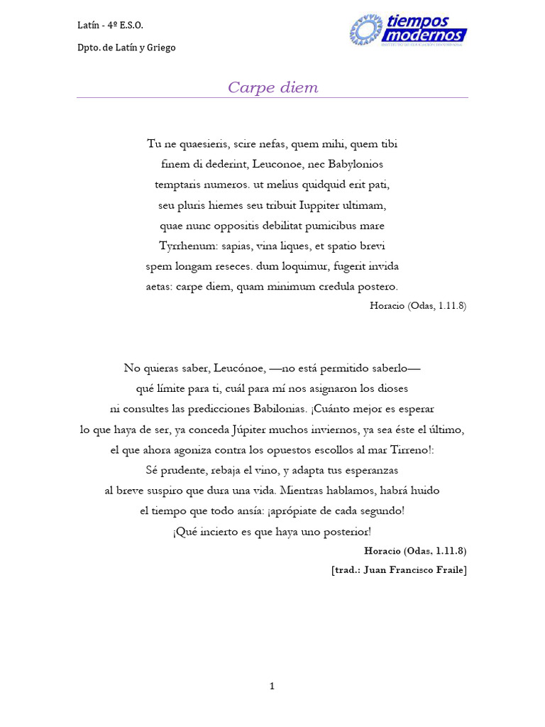Carpe Diem | PDF