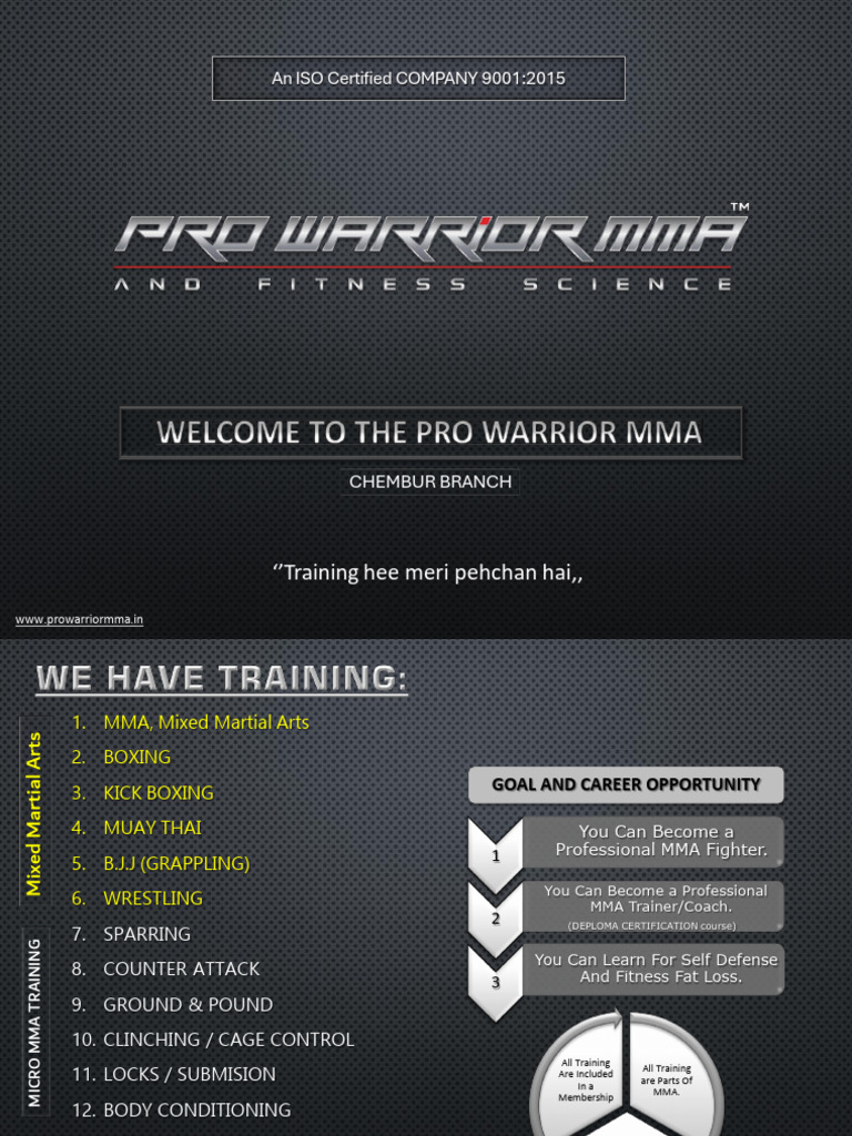 Professional MMA Training in Chembur | PDF | Mixed Martial Arts | Muay Thai