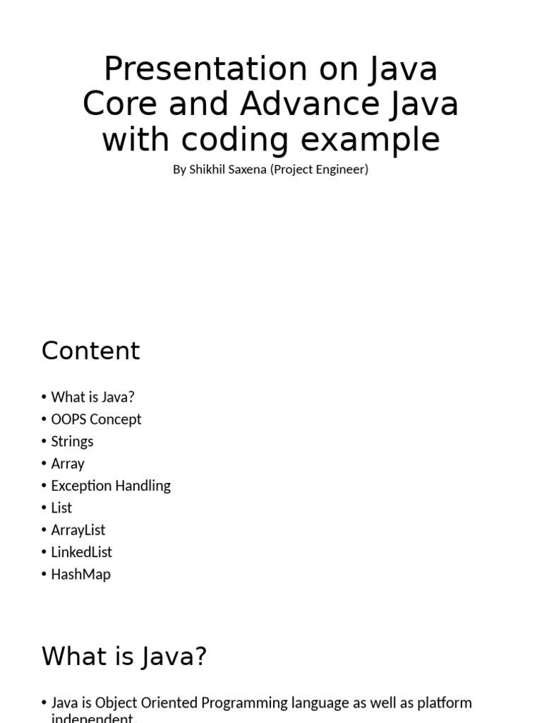 Java Core Ppt | PDF | Constructor (Object Oriented Programming) | Programming