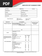 Employee Exit Clearance Checklist | PDF