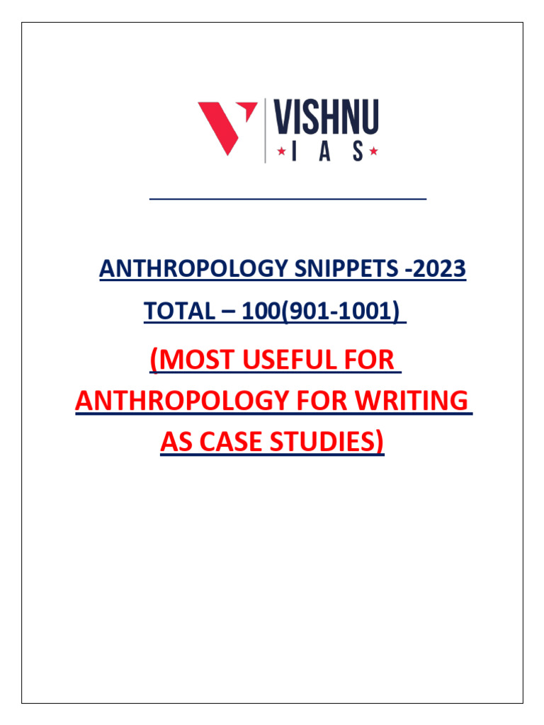 (901-1001) Anthropology Snippets 2023. | PDF | Human Evolution | Homo