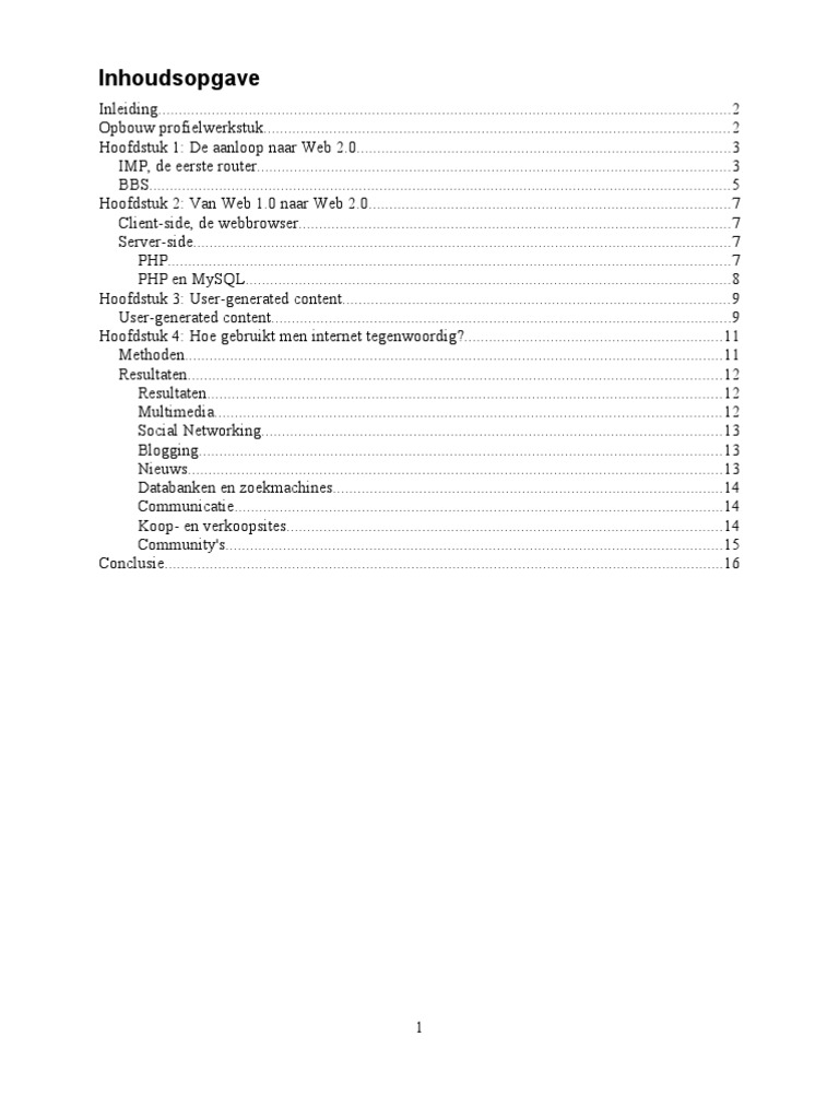 Profielwerkstuk Web 2.0 - Pjotr Ligthart - 6VWO - NLT | PDF