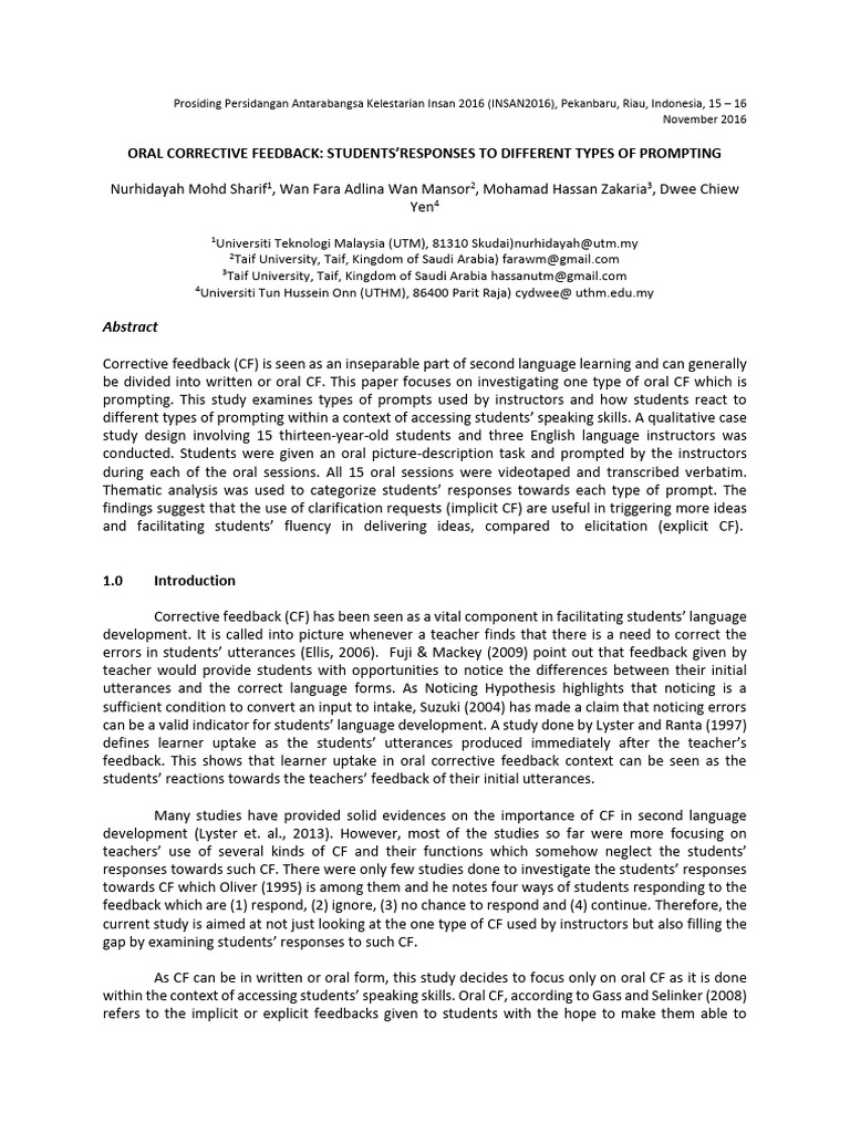 OralCorrectiveFeedback_StudentsResponsestoDifferentTypesofPrompting ...